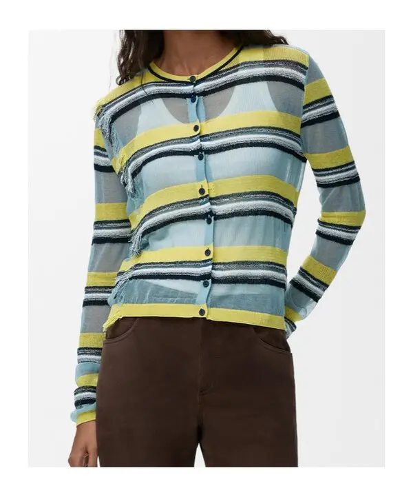 Loewe Cardigan In Viscose And Cotton Blend
