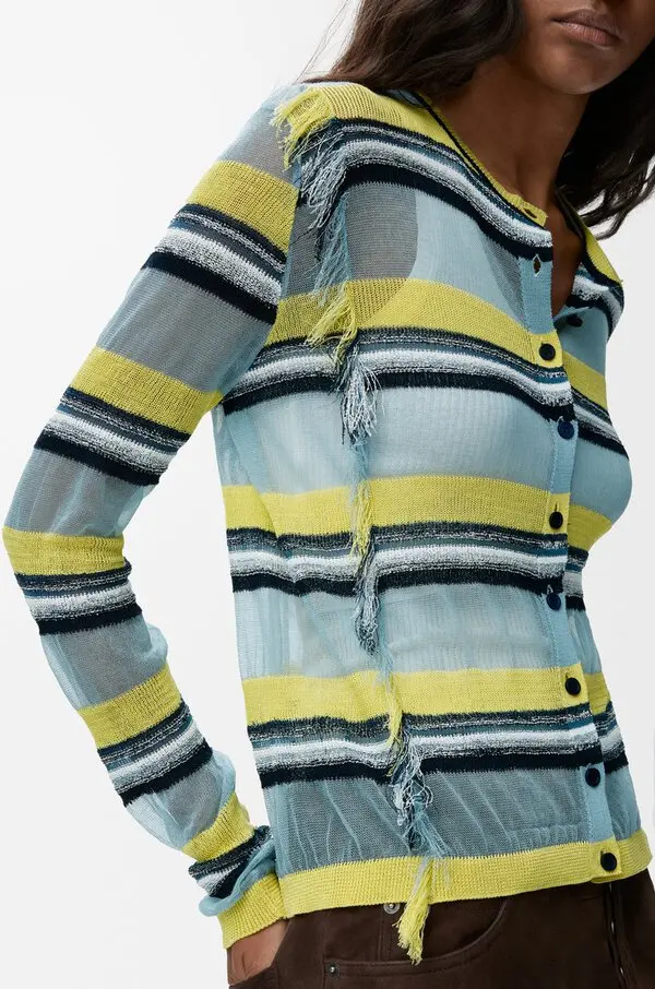 Loewe Cardigan In Viscose And Cotton Blend
