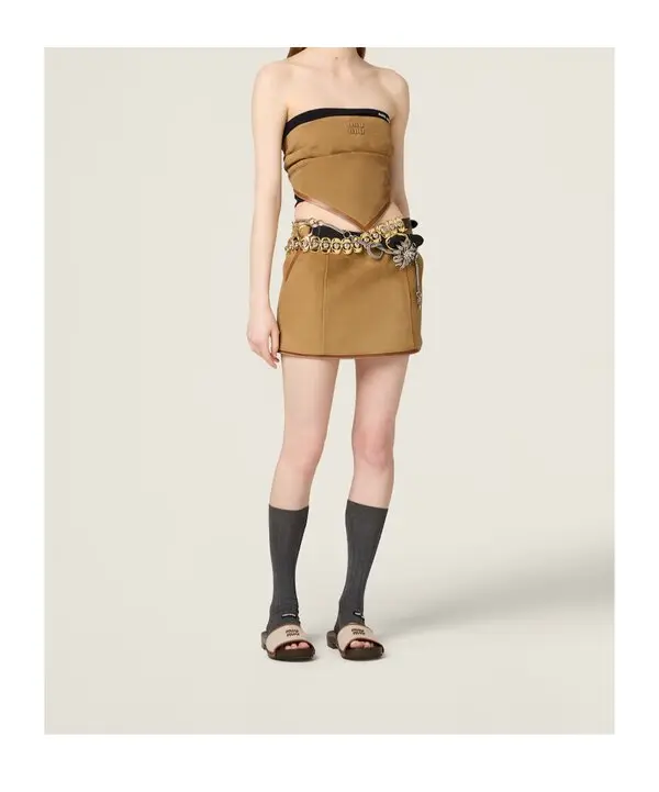 Miu Miu Suede Bandana Top