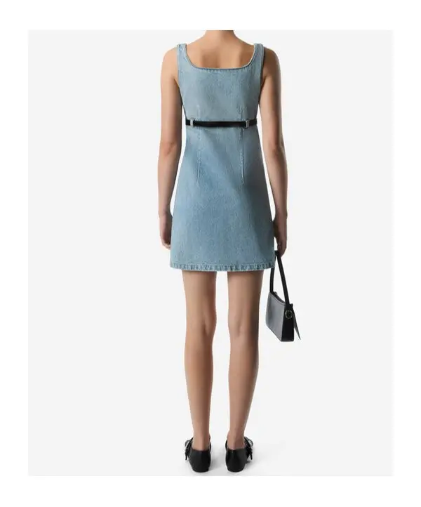 Coperni Belted Denim Mini Dress