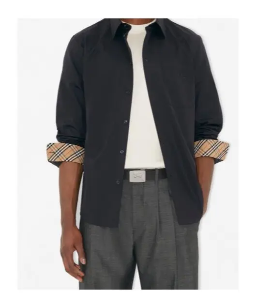 Burberry Logo Embroidered Long-sleeved Shirt