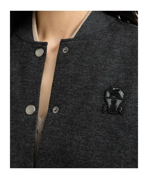 Brunello Cucinelli Logo Patch Bomber Jacket