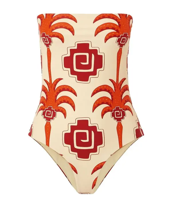 Johanna Ortiz Alta Mar Recycled Strapless Swimsuit - Nude