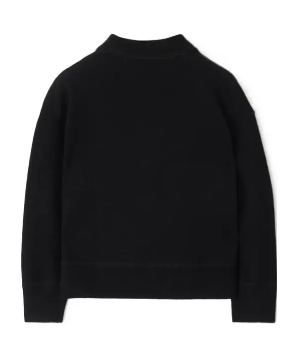 Burberry Wool Cardigan With Checked Label