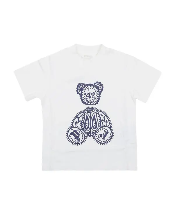 Palm Angels Bear Print Round Neck T-shirt - White