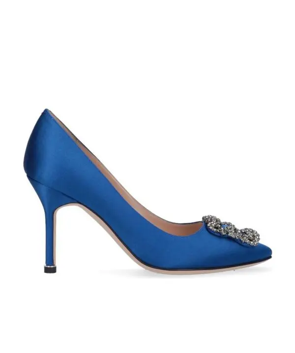 Manolo Blahnik Logo High Heels - Blue