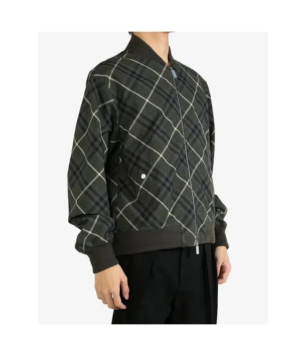 Burberry Plaid Zip-up Jacket