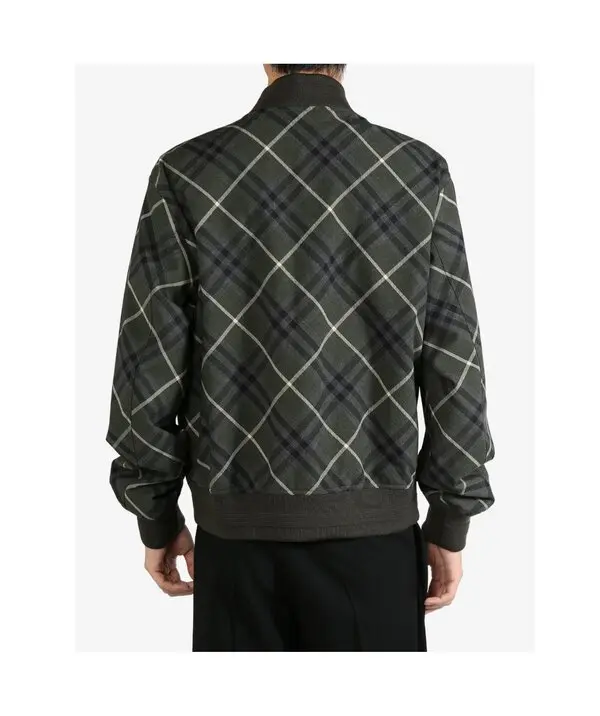 Burberry Plaid Zip-up Jacket