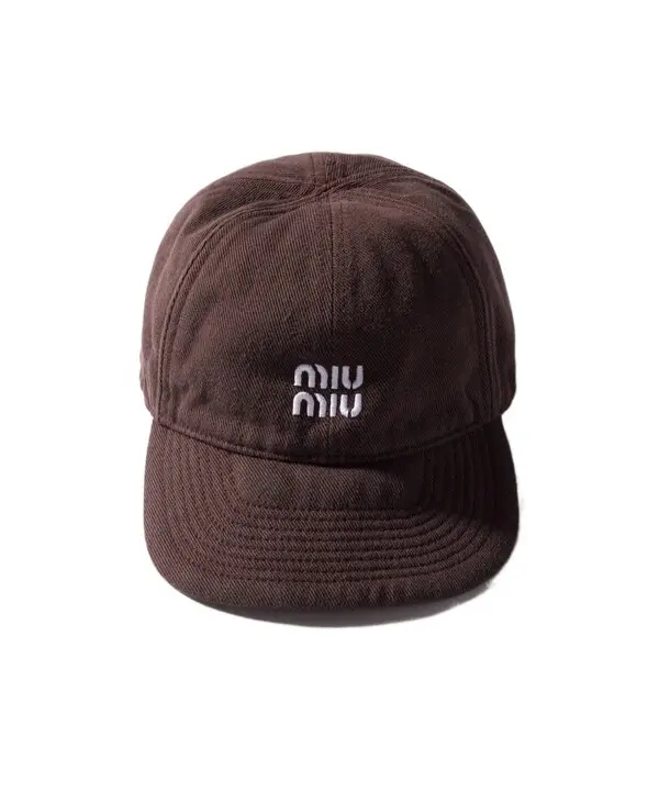 Miu Miu Embroidered Logo Baseball Cap - Amaranth