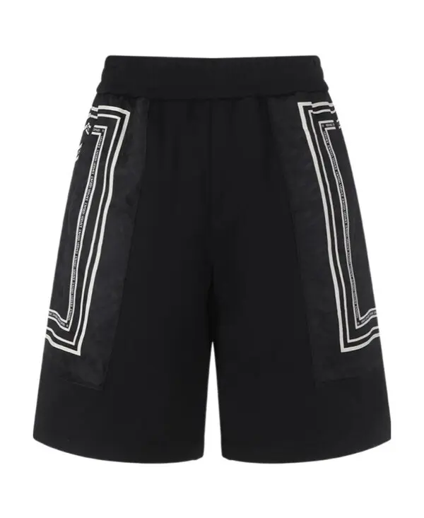 Versace La Greca Logo Printed Shorts - Black