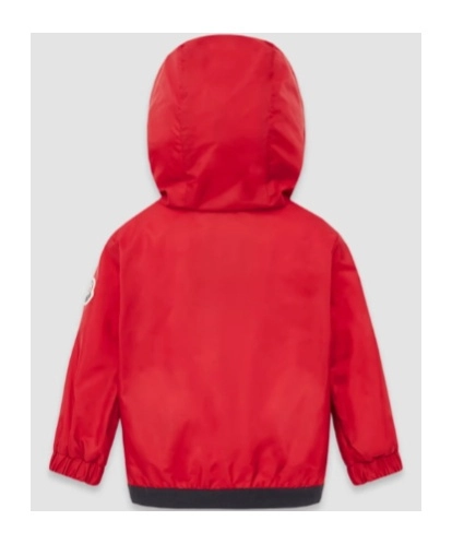 Moncler Anton Hooded Rain Jacket With Long Sleeves And Side Pockets - Red