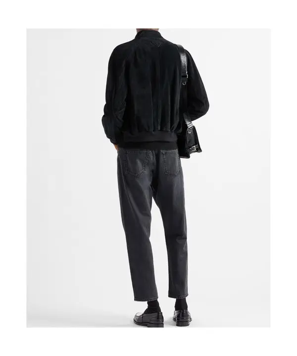Prada Zip-up Bomber Jacket With Logo Detail