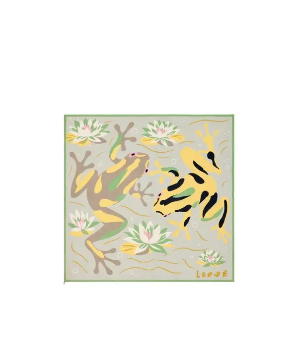Loewe Double-sided Silk Scarf - White