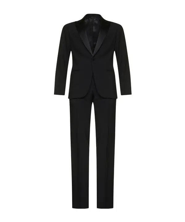 Giorgio Armani Satin-lapel Slim Suits