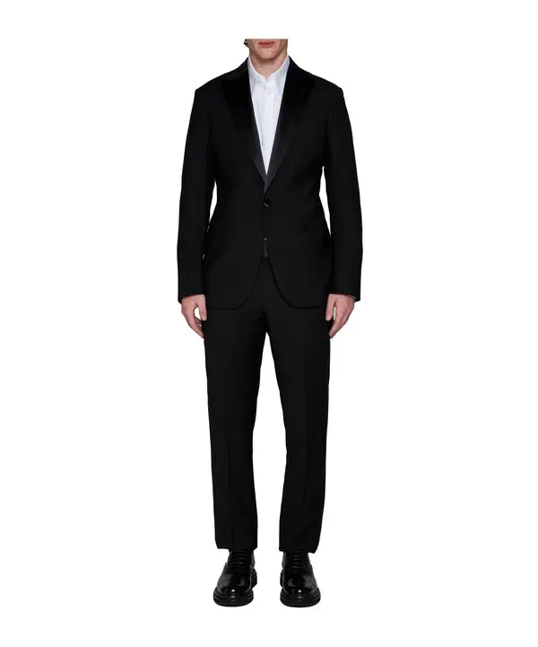 Giorgio Armani Satin-lapel Slim Suits