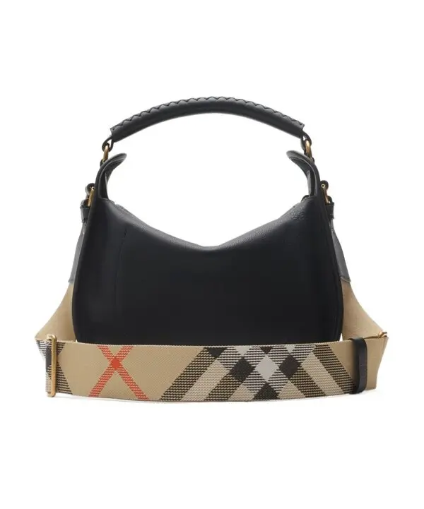 Burberry Small B Clip Foldover-top Crossbody Bag - Black