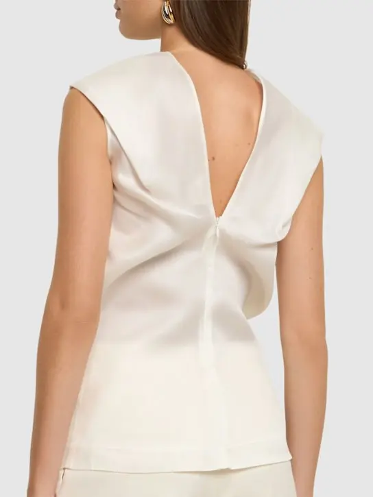 Khaite V-neck Sleeveless Blouse