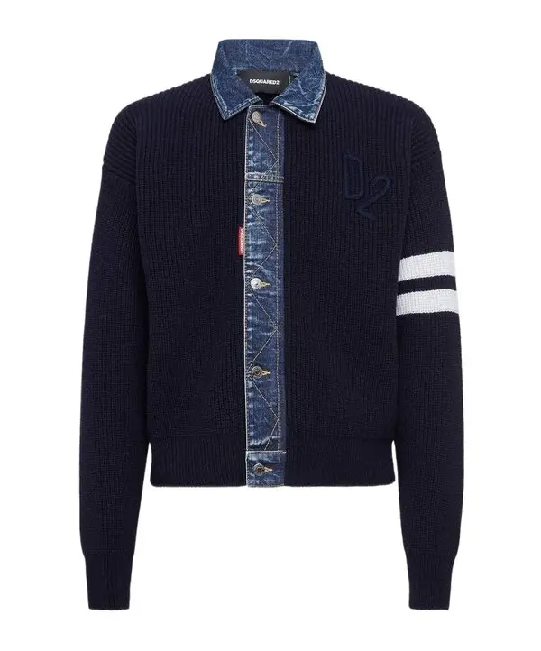 Dsquared2 Denim Mix Cardigan