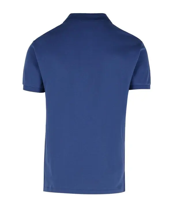 Polo Ralph Lauren Logo Embroidered Short-sleeved Polo Shirt - Light Navy