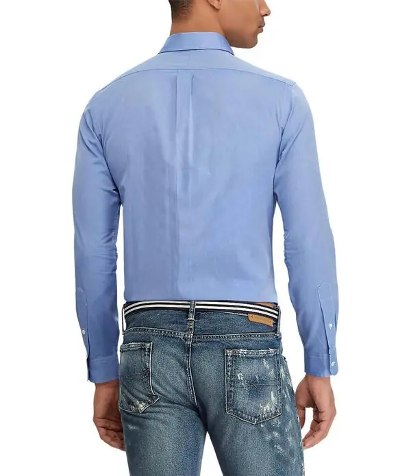 Polo Ralph Lauren Logo Long-sleeved Shirt - Blue