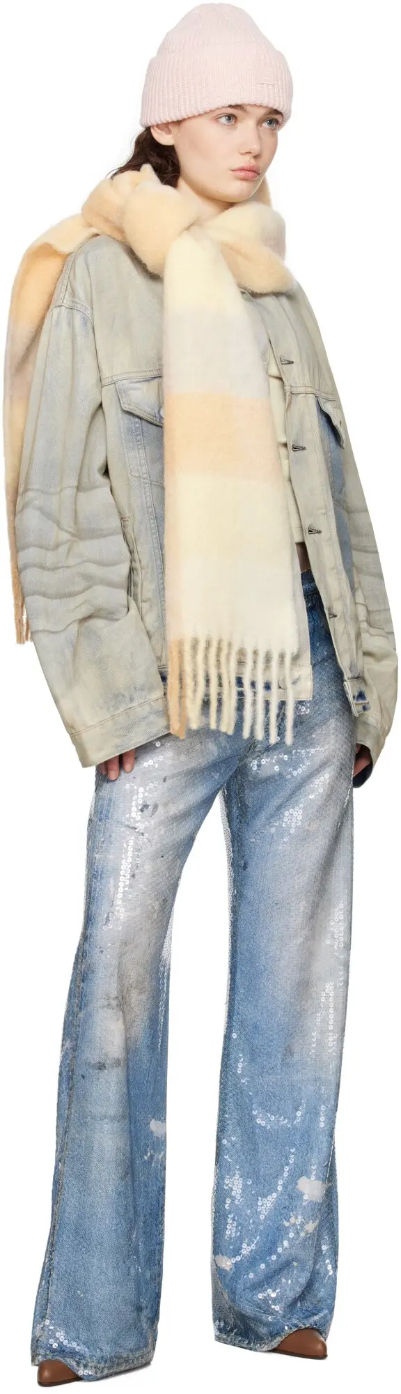 Acne Studios Logo-appliqué Checked Scarf