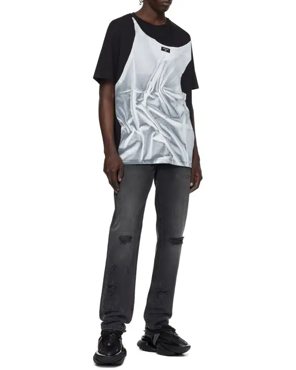 Balmain T-shirt With Tank Top Print