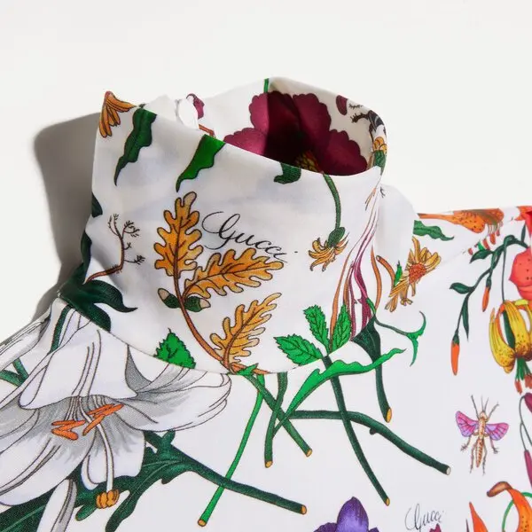 Gucci Flora Print Turtleneck T-shirt