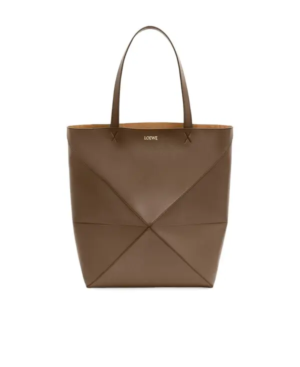 Loewe Puzzle Fold Large Tote Bag - Brown