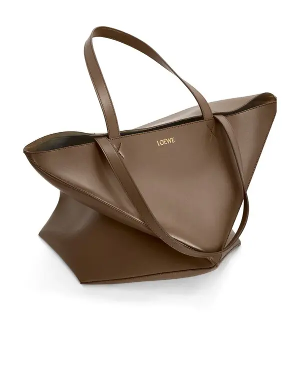 Loewe Puzzle Fold Large Tote Bag - Brown