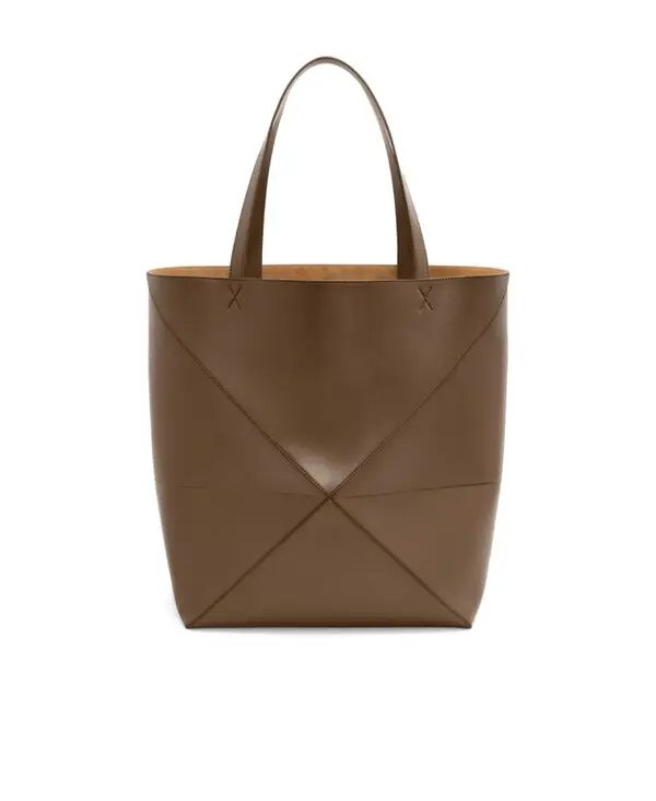 Loewe Puzzle Fold Large Tote Bag - Brown