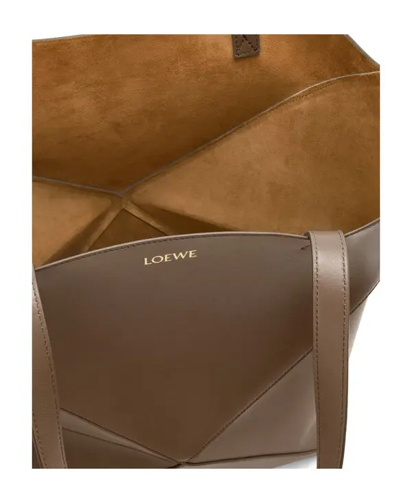 Loewe Puzzle Fold Large Tote Bag - Brown