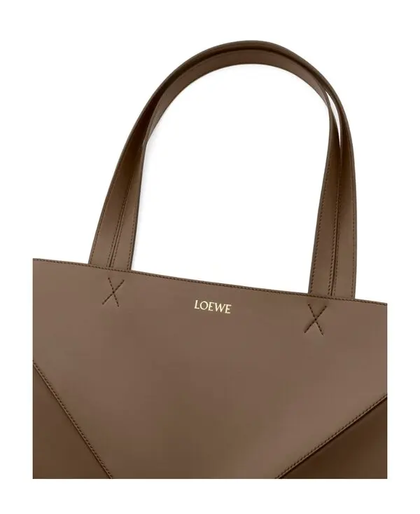 Loewe Puzzle Fold Large Tote Bag - Brown