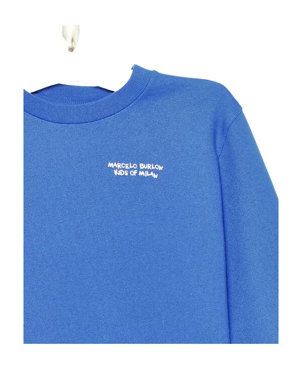 MARCELO BURLON COUNTY OF MILAN Long-sleeved Round Neck Sweater