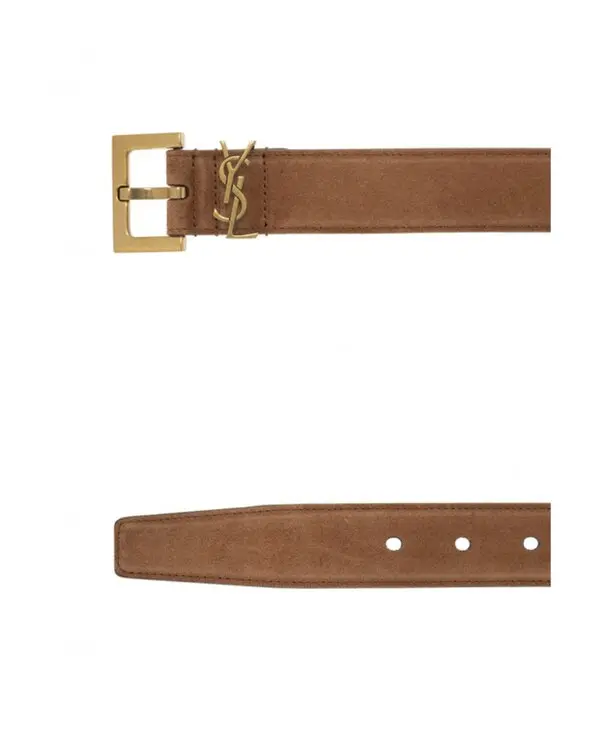 Saint Laurent Monogramme Belt With Square Buckle