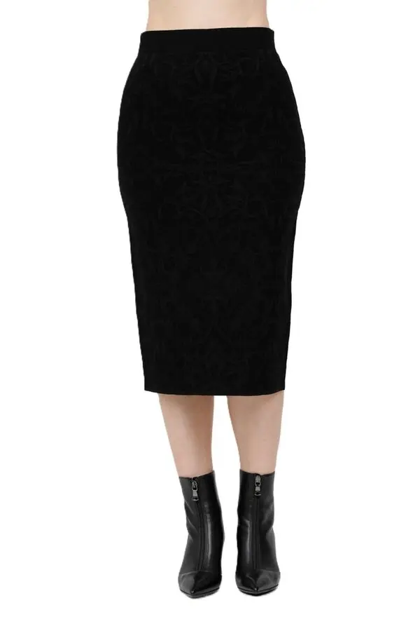 Max Mara Adunco Straight Hem Midi Skirt