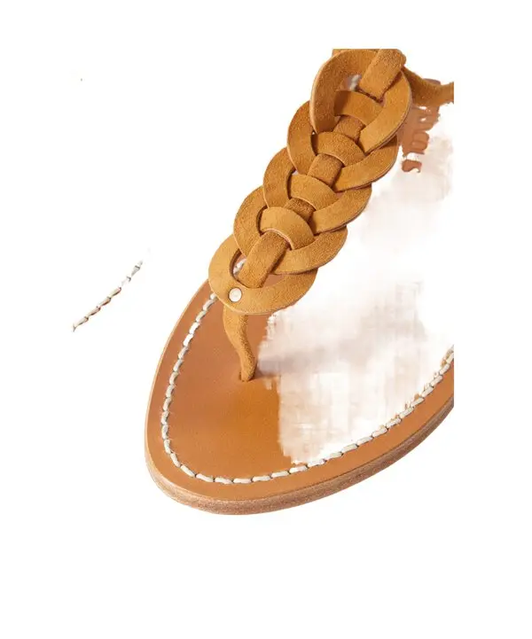 K.JACQUES Woven Suede Sandals