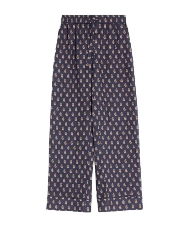 Valentino Garavani Lightweight Printed Linen Trousers