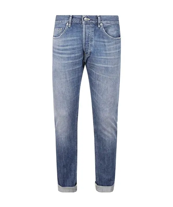 DONDUP Slim-fit Cuffed Jeans - Light Blue