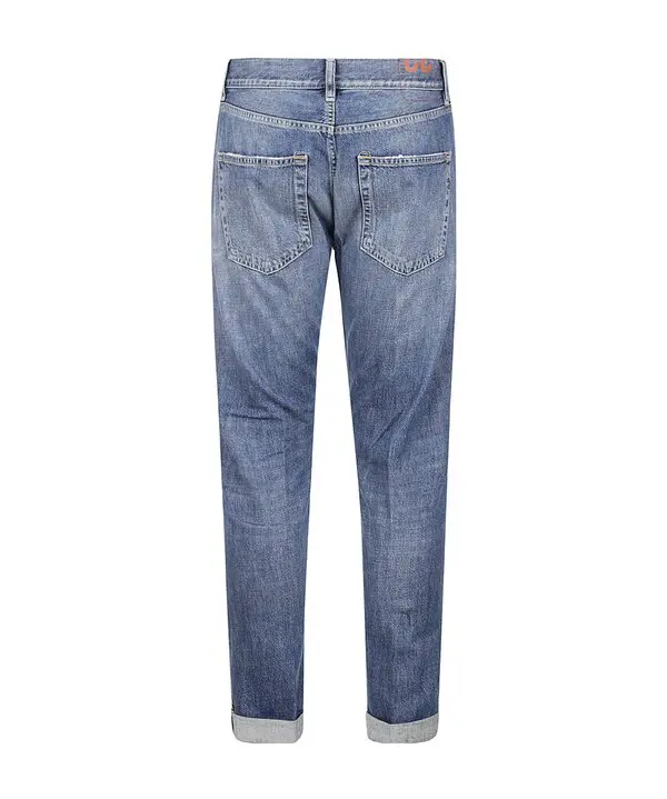 DONDUP Slim-fit Cuffed Jeans - Light Blue