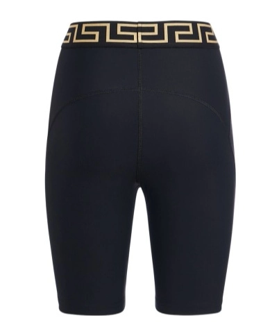 Versace Logo Elastic Belt Riding Shorts