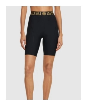 Versace Logo Elastic Belt Riding Shorts
