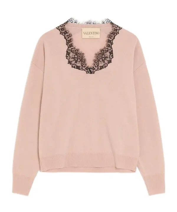 Valentino Garavani Cashmere Jumper With Lace - No