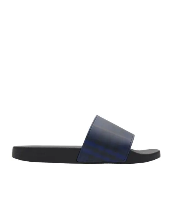 Burberry Check Slides - Midnight
