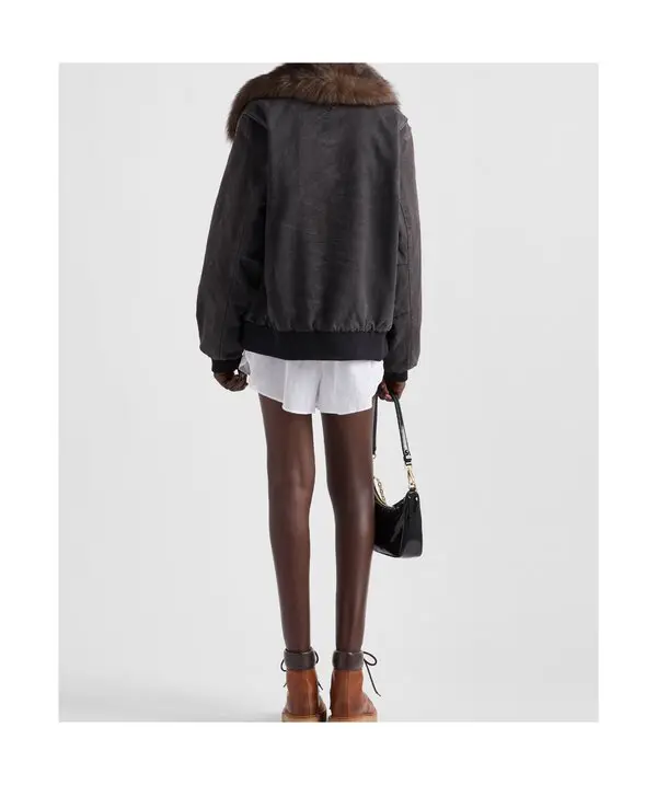 Prada Patch-pocketed Zip-up Bomber Jacket