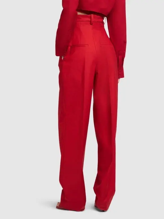 Jacquemus Pleated Zipper Casual Pants