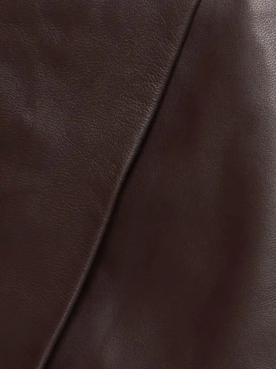 THE FRANKIE SHOP Cleo Leather Mini Wrap Skirt