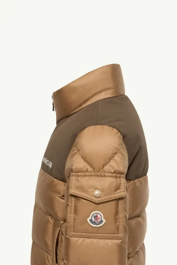 Moncler Quilted Down Jacket With Stand Collar