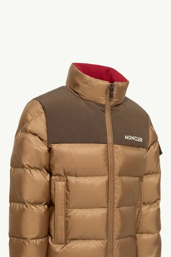 Moncler Quilted Down Jacket With Stand Collar