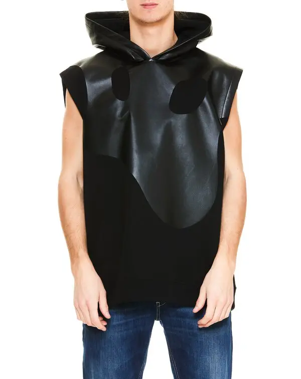 Burberry Sleeveless Leather Hoodie