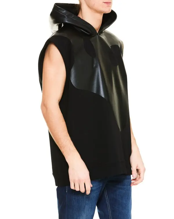 Burberry Sleeveless Leather Hoodie